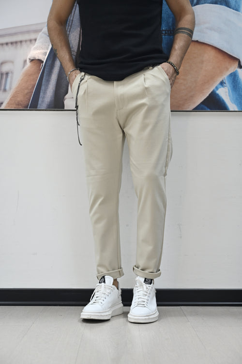 Pantalone crema catena